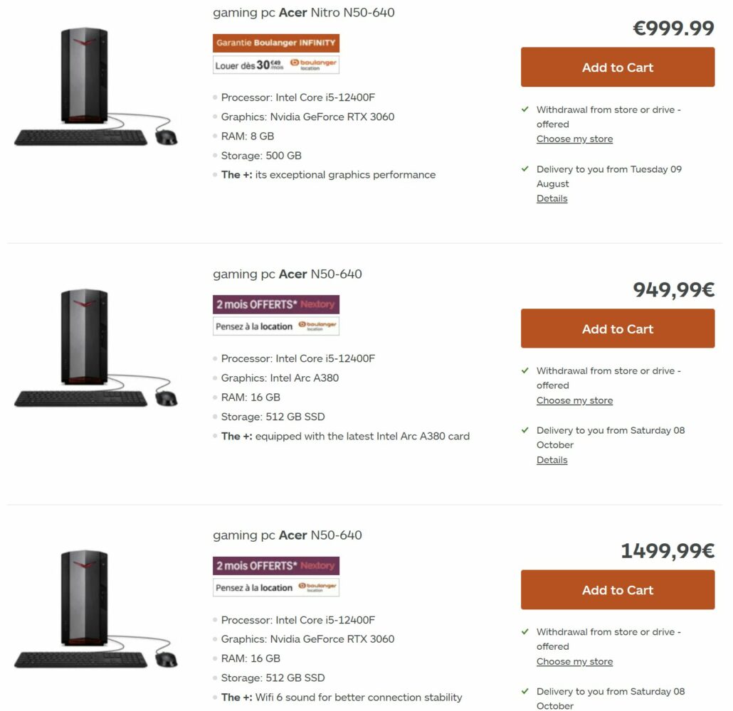 Acer Rilis Pre-Built Sistem PC dengan GPU Intel Arc!