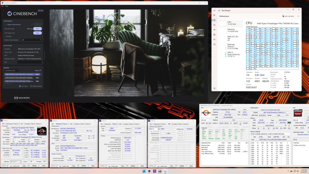 Cinebench 2024 – AMD Ryzen Threadripper Pro 7995WX | Pemmzchannel